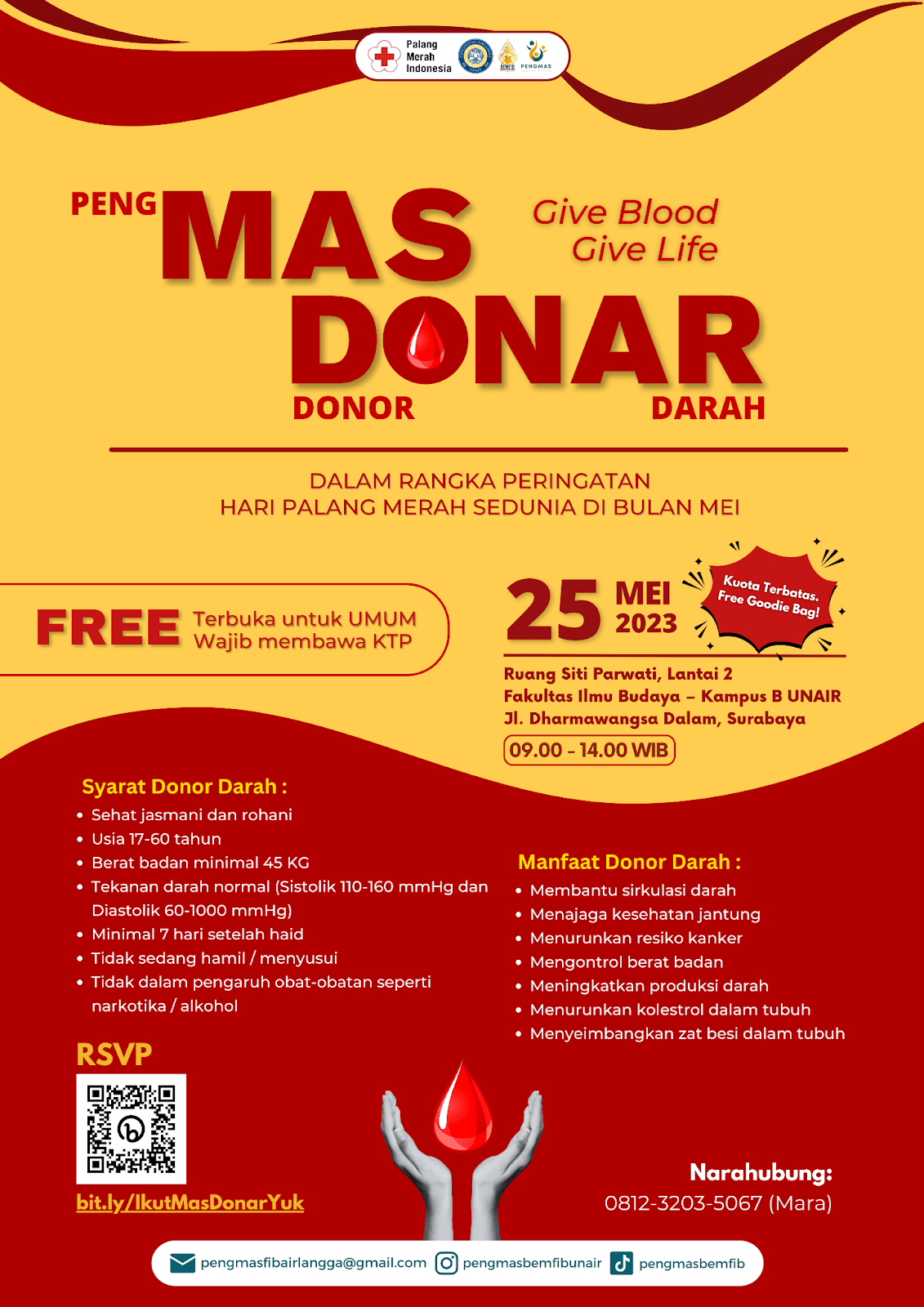 Mas Donar: Pengmas Donor Darah in Collaboration “Give Blood, Give Life ...